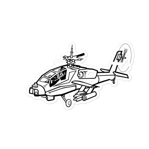 Boeing Ah 64 Apache Attack Helicopter 2 Sticker Army At Aeroswag