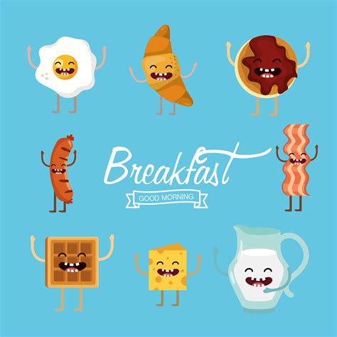 Animated Breakfast Time For Breakfast Modern Vector Colorful