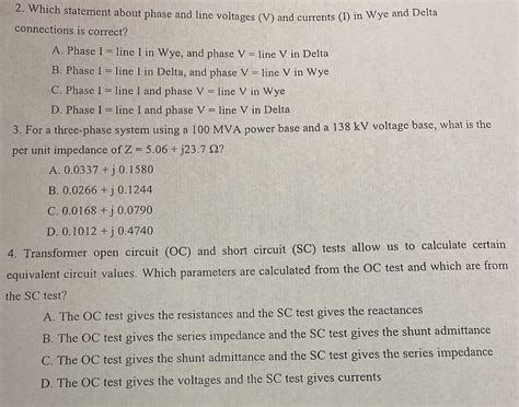 Solved 1 We Can Only Use Per Phase Analysis When A All
