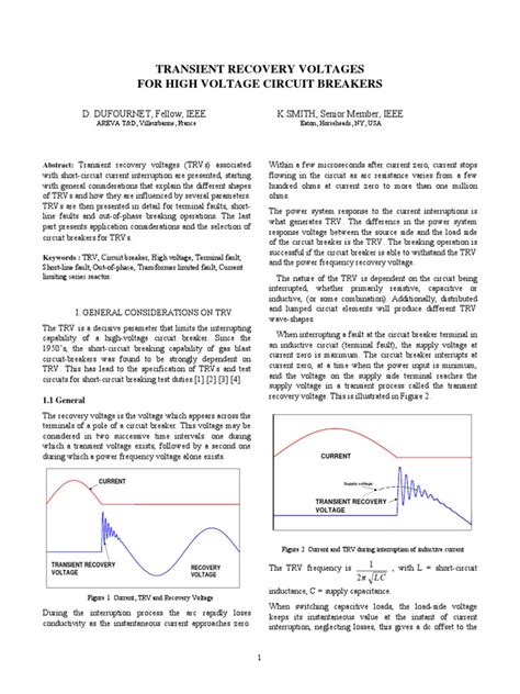 Trv For High Voltage Cb Pdf Capacitor Electrical Impedance