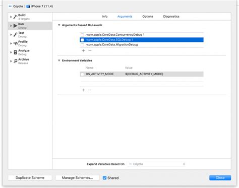 Core Data Debugging In Xcode Using Launch Arguments Swiftlee