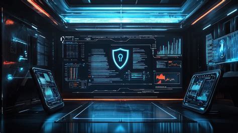 Futuristic Security System Premium Ai Generated Image