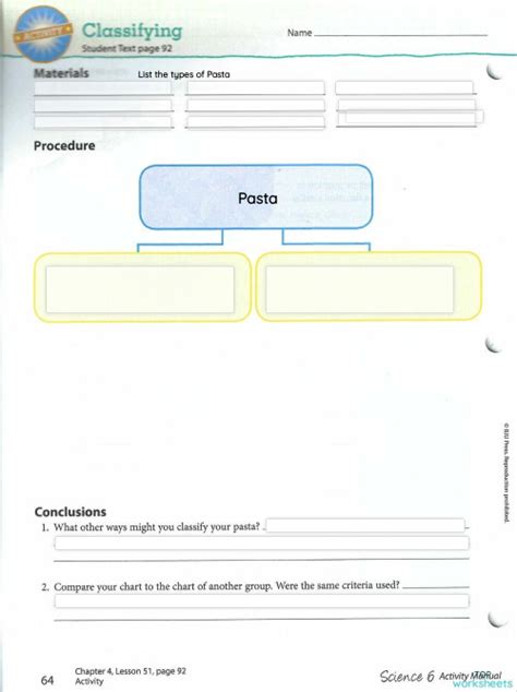 Lesson 53 Organism Names Pg 66 Interactive Worksheet Topworksheets