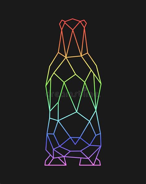 Polygon Bear Low Poly Animal Geometric Logo Icon Stock Vector