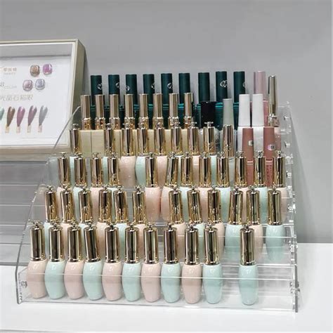透明指甲油展示架美甲店展架彩妆化妆品收纳架美甲指甲油摆放架虎窝淘