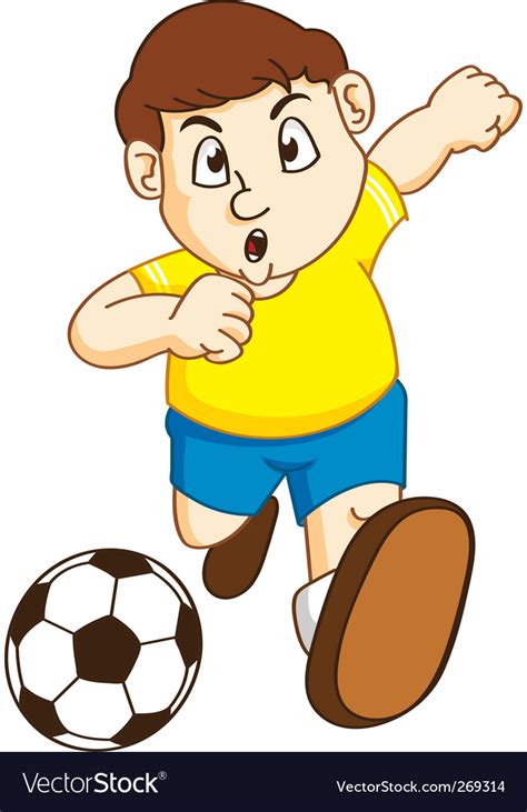 Soccer Boy Royalty Free Vector Image Vectorstock