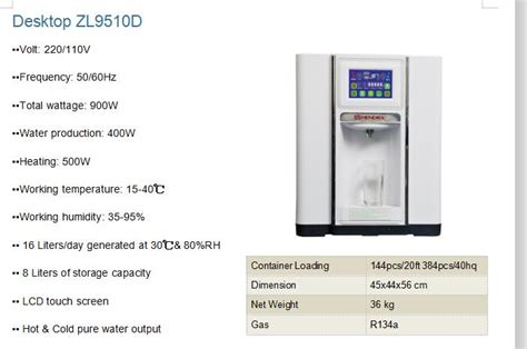 Mini Table Top Air Water Generator Hot And Cold Water Shally Chen