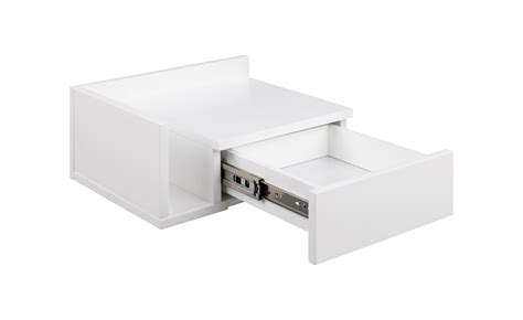 Ashlan Viseći Noćni Ormarić Sa Bočnom Policom 40x32x17 Cm Beli Emmezeta Webshop