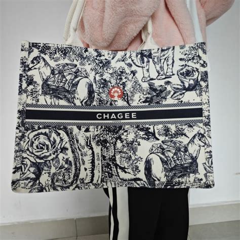 【100 Original Chagee 霸王茶姬托特包 帆布袋】bawang Chagee Tote Bag Canvas Bag Shopee Malaysia