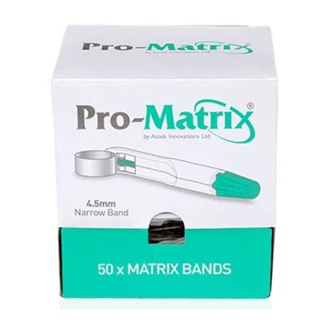 Pro Matrix Pre Assembled Band And Retainer Narrow 45mm Green 50pk