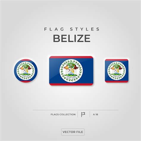 Premium Vector Belize Flags Of The World Differents Styles