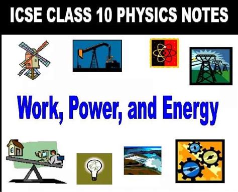 Work Energy Power Class 10 Notes For Icse Physics Icsehelp