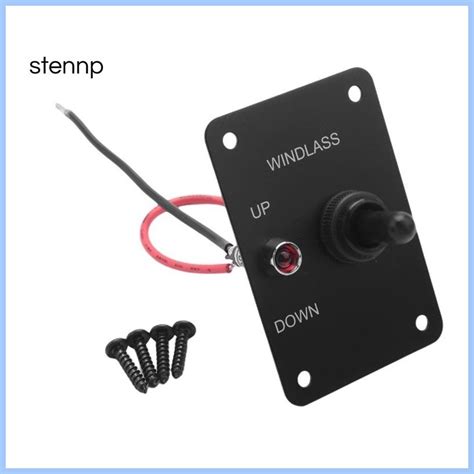 Marine Boat Anchor Return Toggle Switch Aluminum Plate 2 Way Led Light