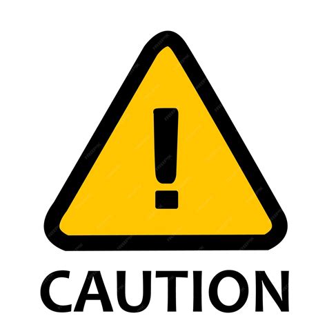 Warning Sign The Exclamation Point Is Highlighted On The Yellow