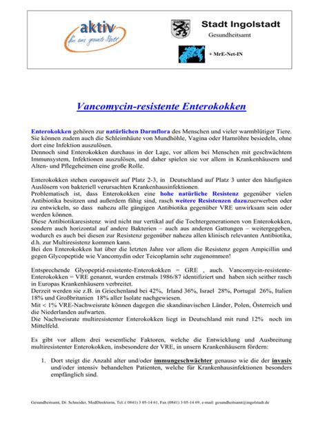 Vancomycin Resistente Enterokokken