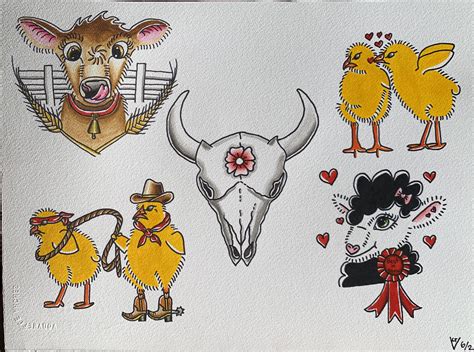 Farm Flash🤠🐔 Ig Loch Ness Arts R Tattooflash