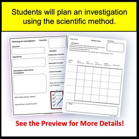 Scientific Method Worksheet Experimental Design And Variables Tpt