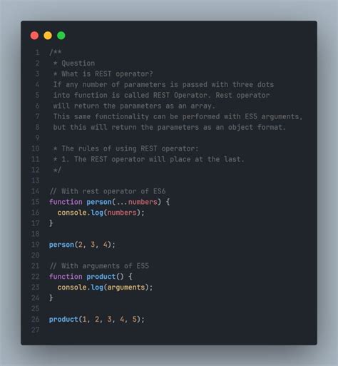 Mozahedul Islam On Linkedin Javascript Interview Preparation Part 27 What Is Rest Operator In