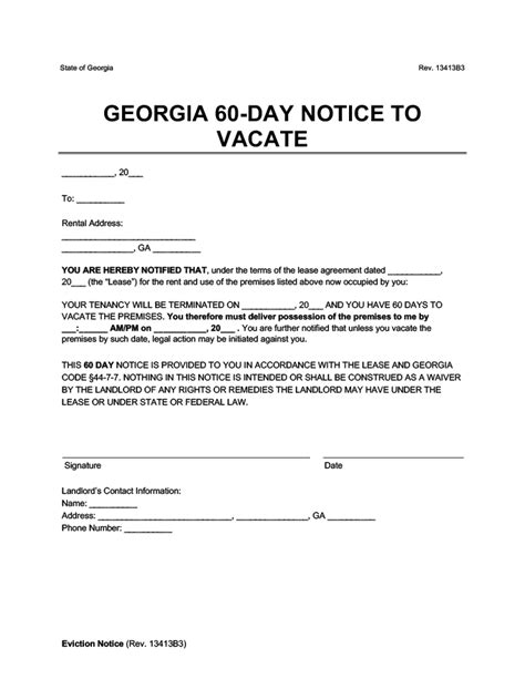 Free Georgia Eviction Notice Forms Pdf And Word Downloads