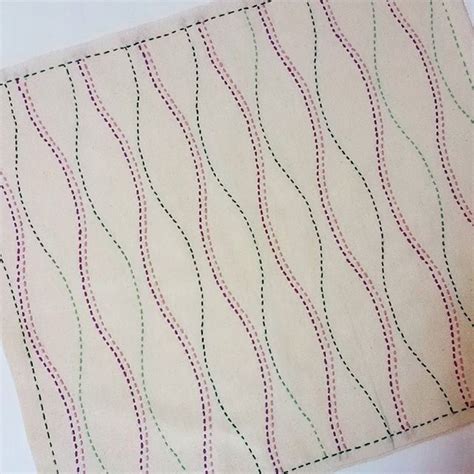 柔らかな柄の刺し子ふきん