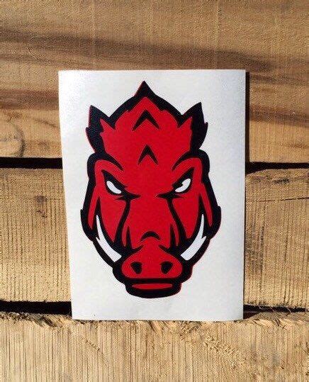 Razorback Decal Arkansas Razorbacks Etsy Razorbacks