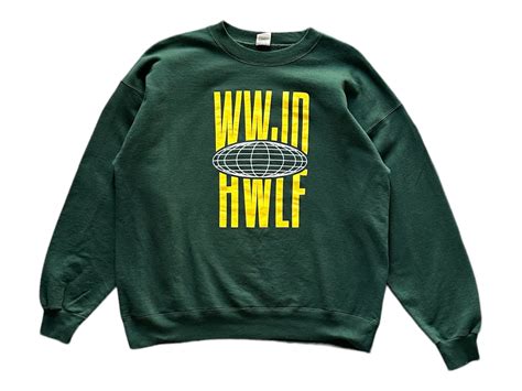 Vintage Y2k Wwjd Hwlf Spellout Hanes Tag Crewneck Sweatshirt L Size L