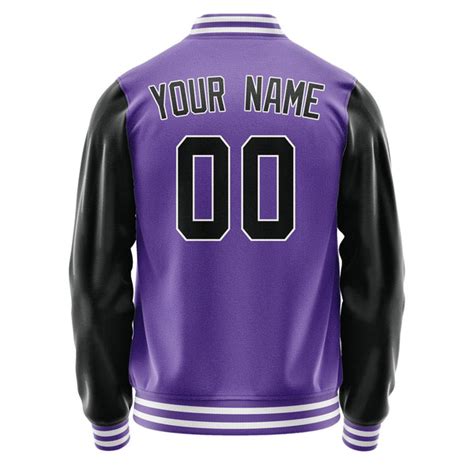Custom Light Purple Black Jacket Fanaticstyle