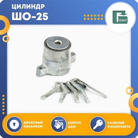 Цилиндровый механизм к замку БЗАЛ ШО-25 - купить с доставкой по ...