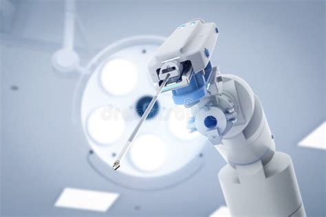 Robotic Assisted Surgery In Operating Room Stock Illustration