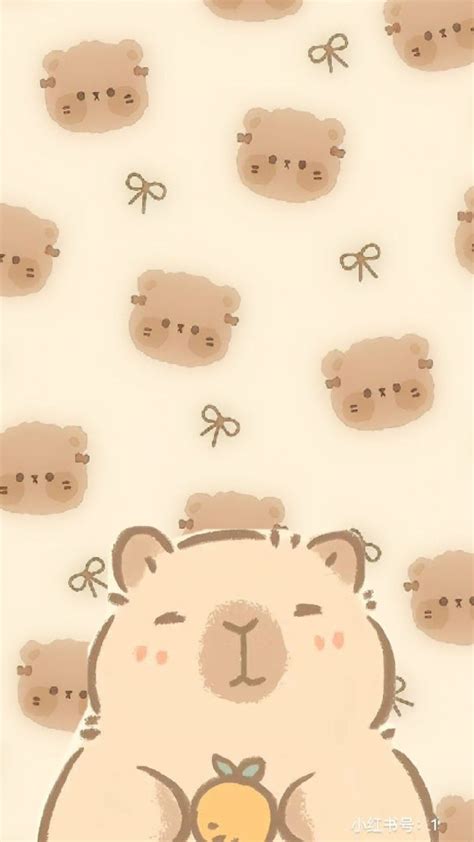 Cute Capybara Wallpaper
