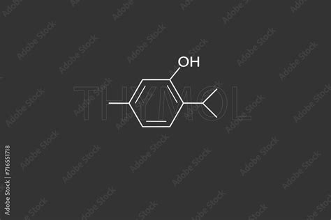 Thymol Molecular Skeletal Chemical Formula Stock Vector Adobe Stock