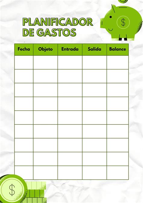Plantillas Para Organizador De Gastos Canva