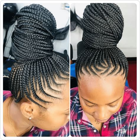 Updo Cornrow Hairstyles