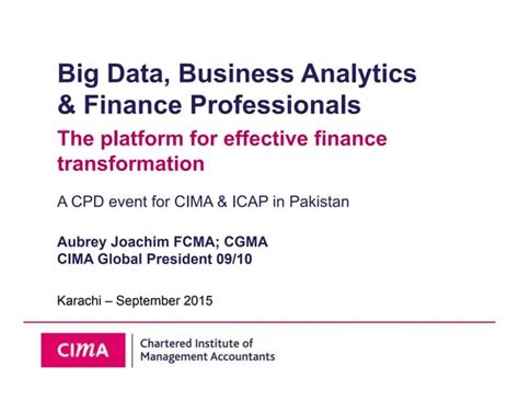 Ppt Bigdataanalyticsfinanceprofessionals Big Data Business Analytics And Finance Professionals