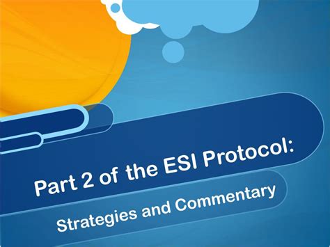 Ppt T He Esi Protocol Powerpoint Presentation Free Download Id1652304