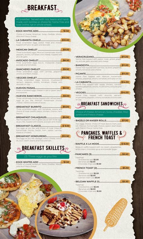 Authentic Mexican Food Menu