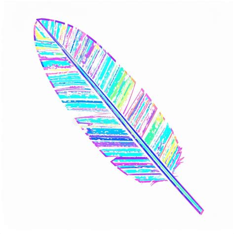 Colorful Striped Feather On White Background Stock Illustration Illustration Of Rainbow