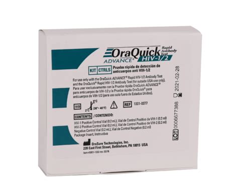 Orasure Oraquick® Advance® Controls Kit Hiv Stat Technologies
