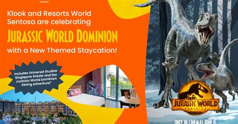 แพ็กเกจสเตย์เคชั่นในธีมการเฉลิมฉลองของจูราสสิค เวิลด์ โดมิเนียน Jurassic World Dominion