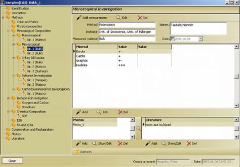 Data Sheet With Results Of Microscopic Investigation With The Option Download Scientific