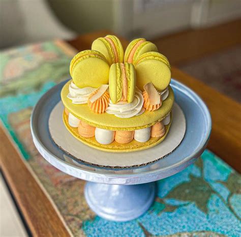I Made A Coconut And Passionfruit Jumbo Macaron For My Friends Birthday