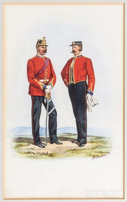 British 56th West Essex Regiment Of Foot Officers 1875 By R Simkin
