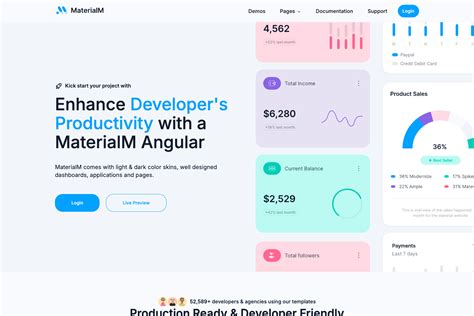 Materialm Free Angular Template