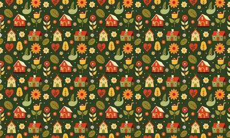 Premium Photo Cottagecore Design Seamless Pattern Wallpaper Background