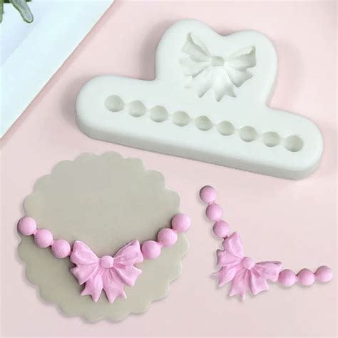 Silicone Mini Pearls And Bow Mould Bakers Boutique