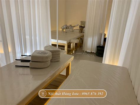 Lắp đặt Giường Massage Cao Cấp Có Lỗ úp Mặt Ngoài đệm Tại Hà Nội