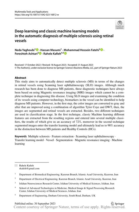 Deep Learning And Classic Machine Learning Models In The Automatic Diagnosis Of Multiple