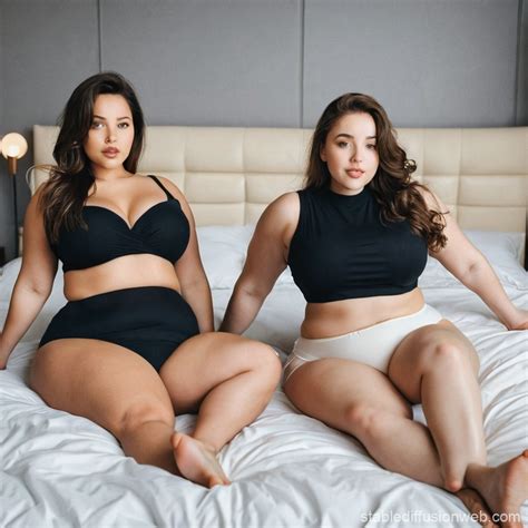 Curvy Women On A Bed Stable Diffusion Online
