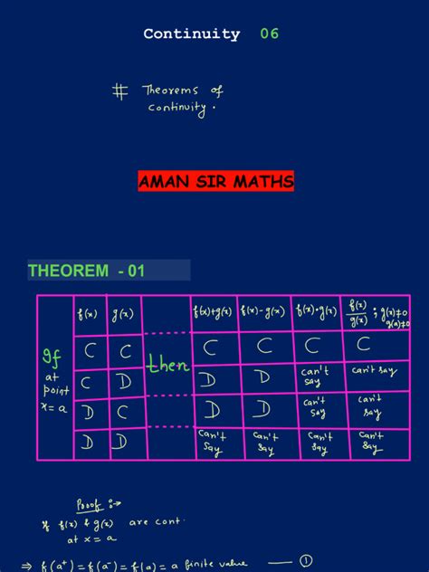 Continuity 06 Class Notes Bhannat Maths Compressed Pdf