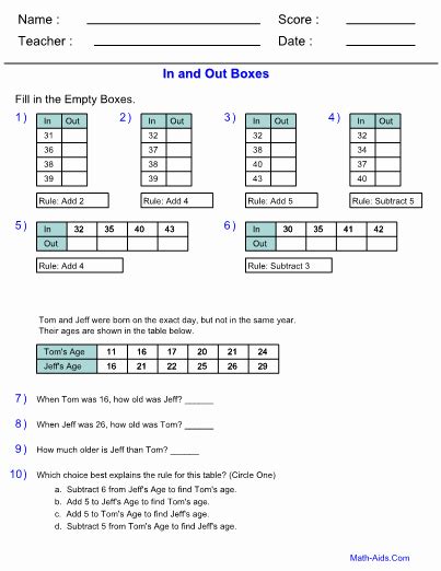 Diy 30 Instantly Function Table Worksheet Answer Key Simple Template